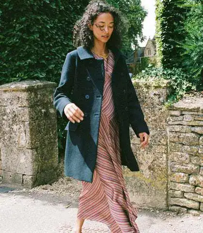 DôEn Wayfarer Coat - Deep Navy | Editorialist